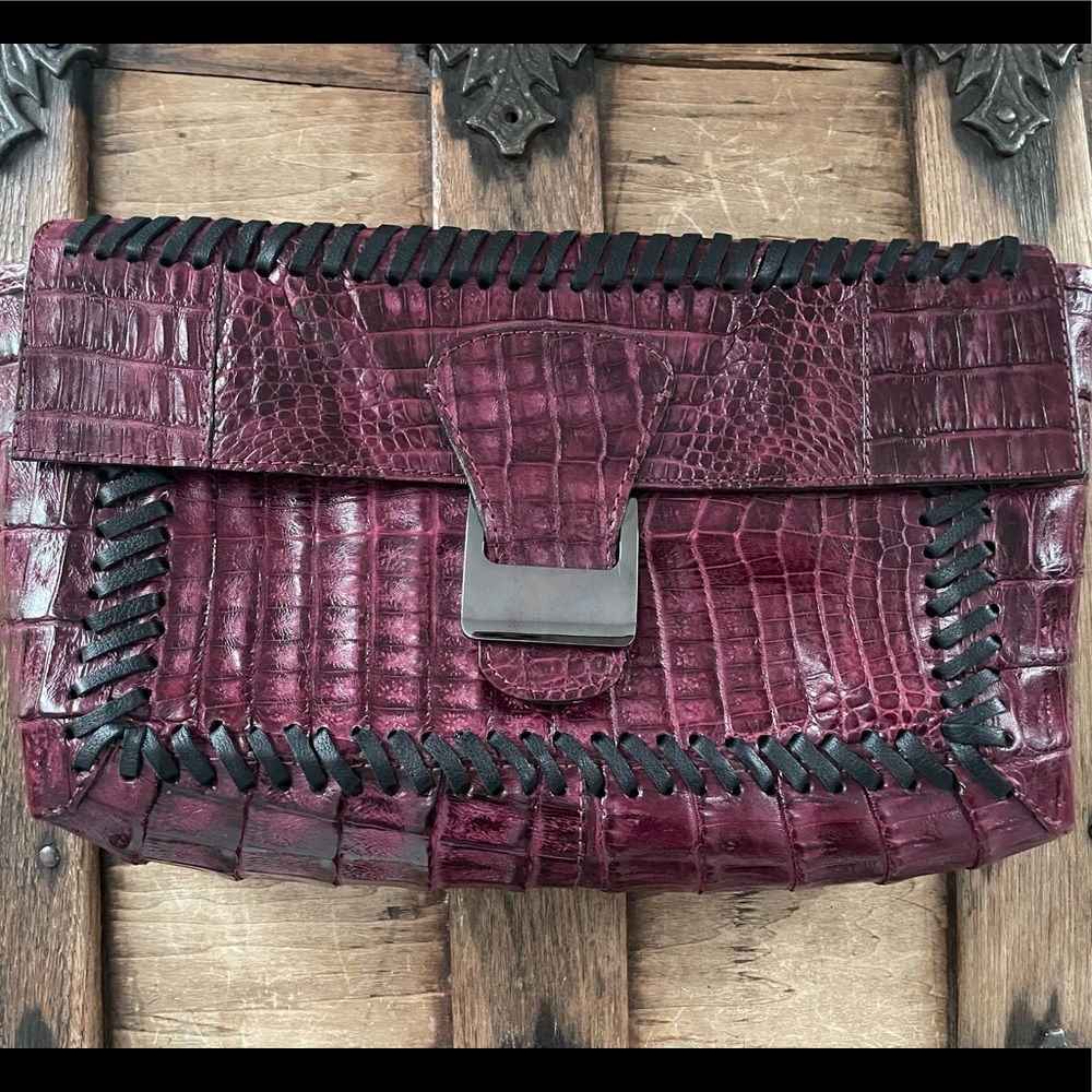 Julie Franco Vero Cocco Luxury Genuine Croc Bag - Gem